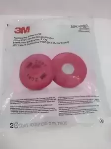 3M Particulate P100 Respirator Filters 2091/07000 Standard Size, 2 PK