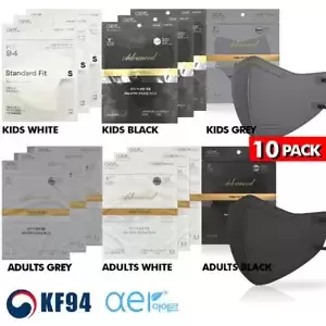 AER KF94 Korean Face Mask Made in Korea Medical Respirators Covers Kids ...
